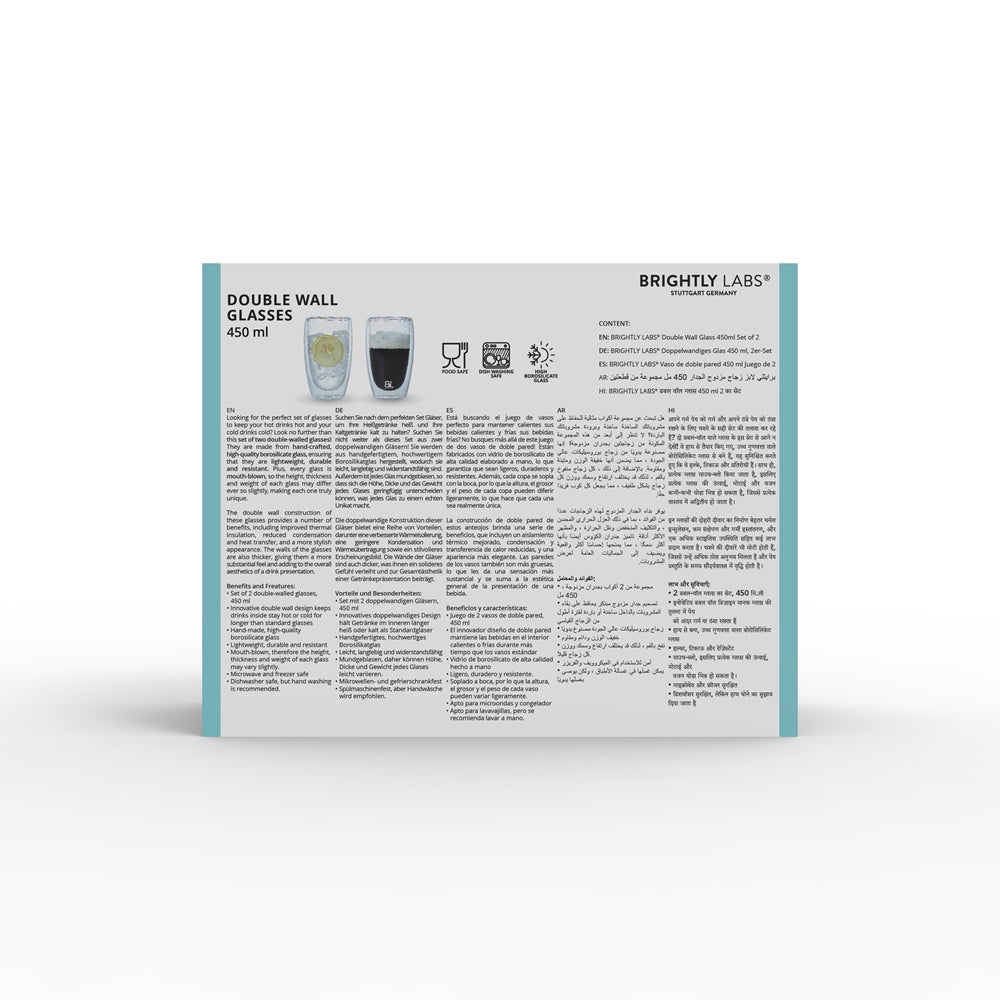 Double Wall Drinking Glass – Brightly Labs®